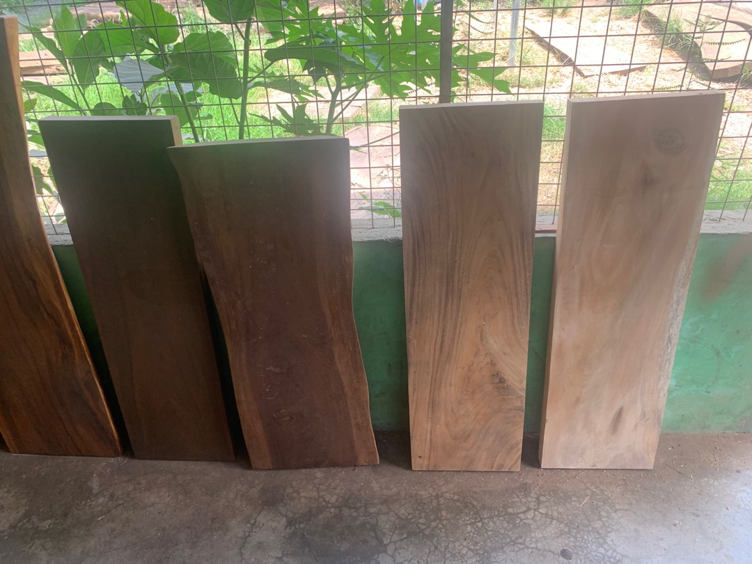 Acacia wood planks and wood slab, Furniture & Home Living, Furniture ...