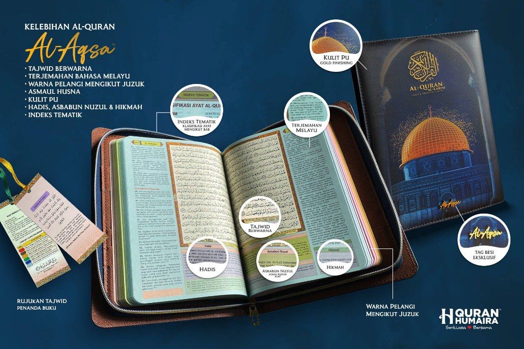 Al-Quran Humaira Edisi Al-Aqsa, Hobbies & Toys, Books & Magazines ...