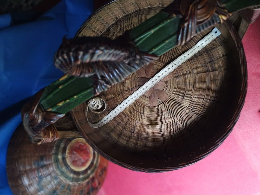 Antique Peranakan cane carrier, 3 tiers., Hobbies & Toys, Memorabilia ...
