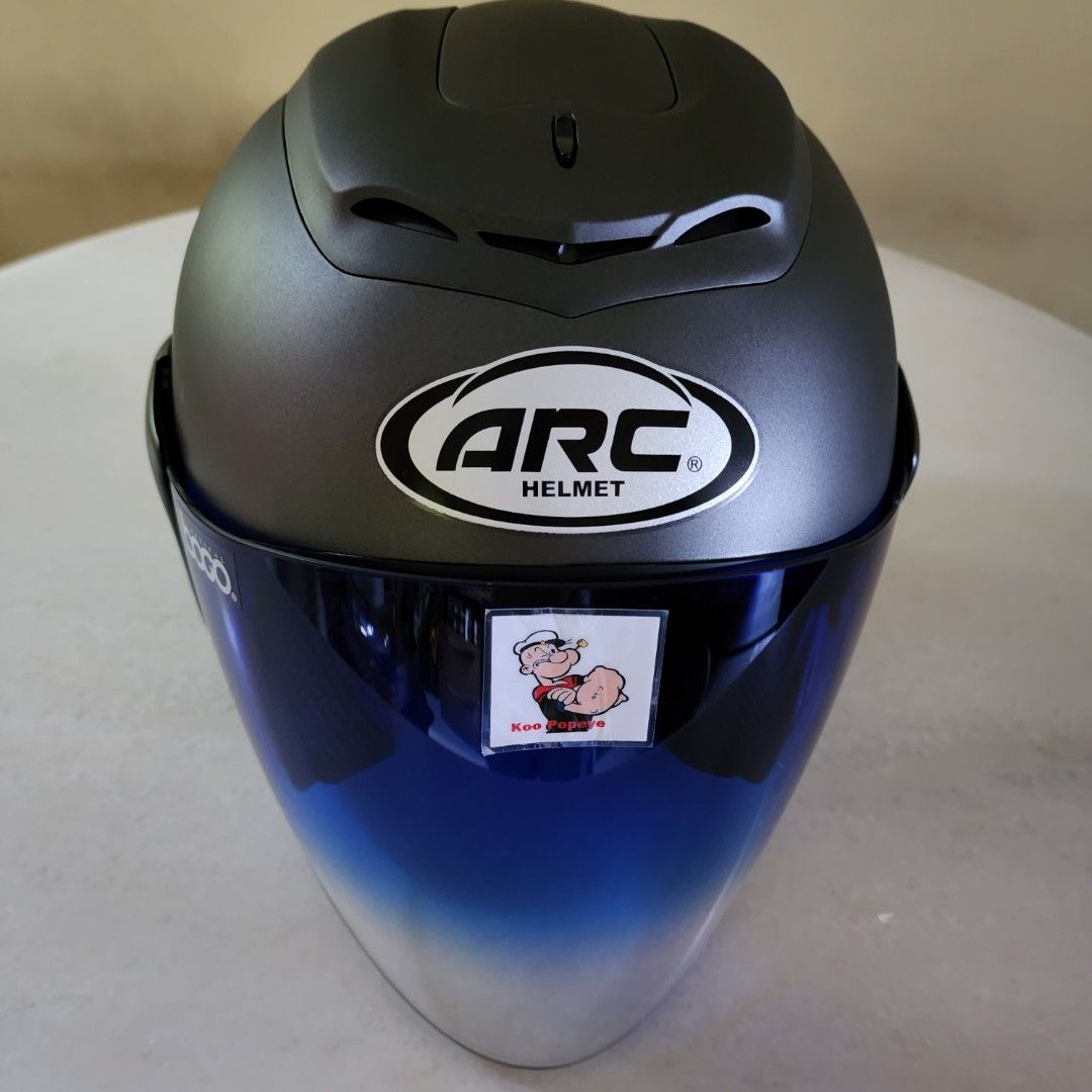ARC HELMET GUNMETAL GREY / MATTE GREY COLOR, Motorcycles, Motorcycle ...