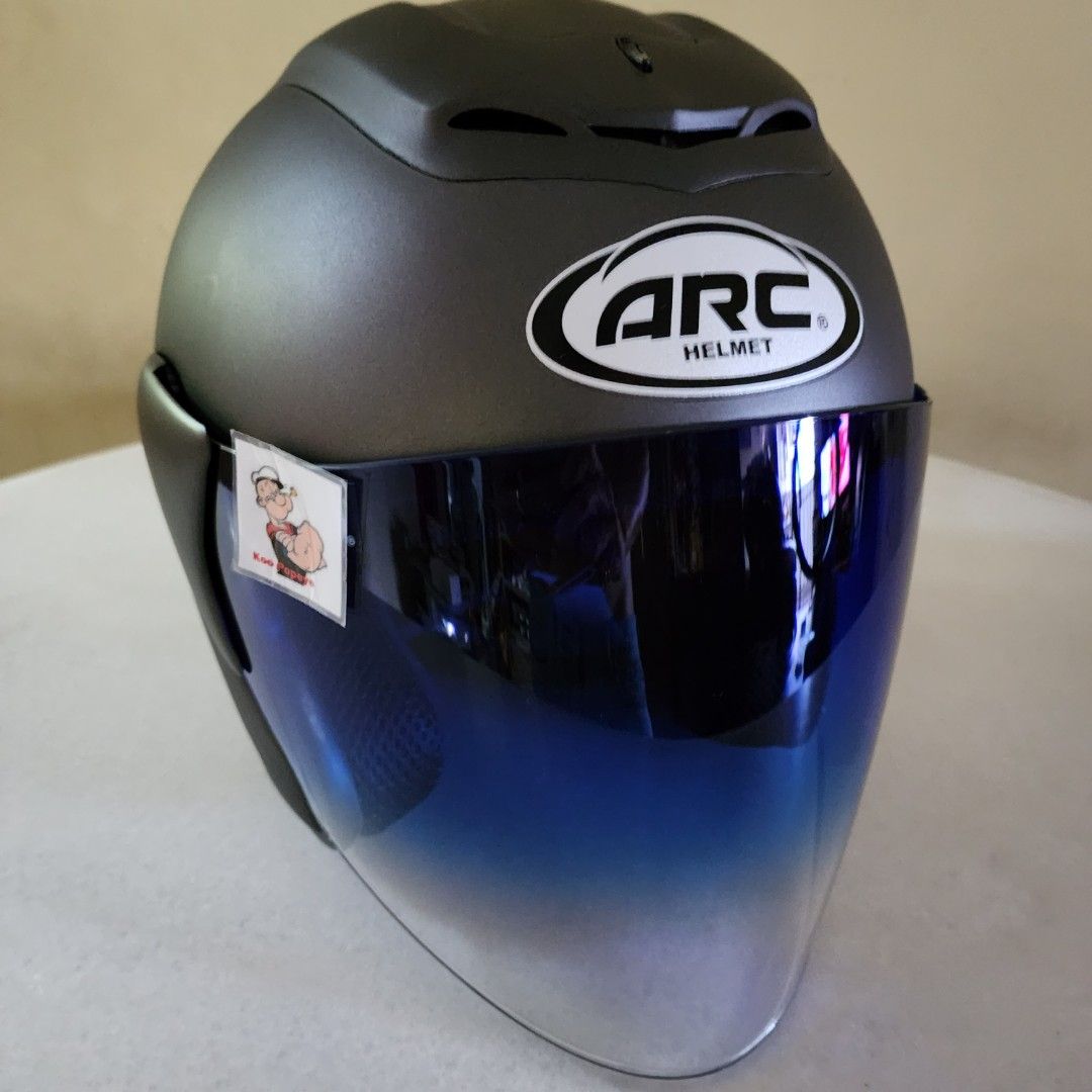 ARC HELMET GUNMETAL GREY / MATTE GREY COLOR, Motorcycles, Motorcycle ...