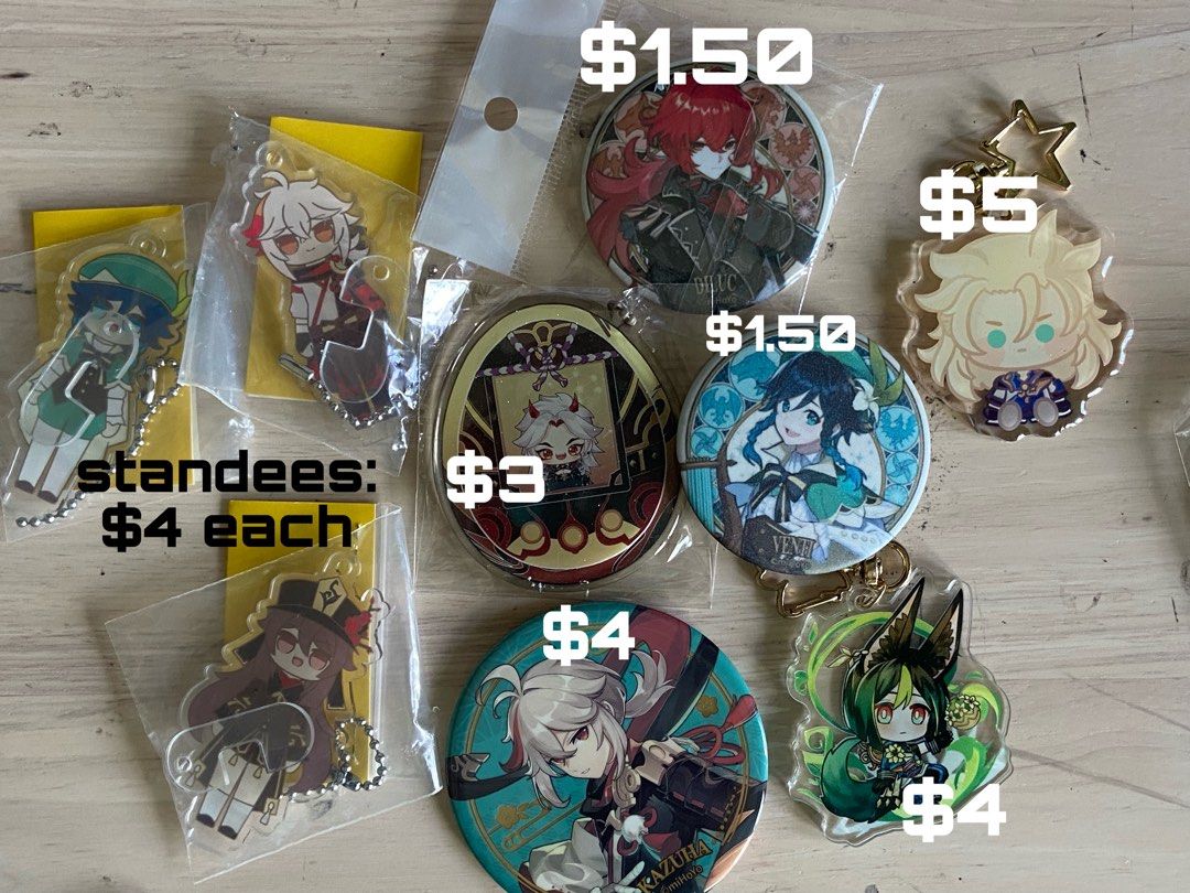 anime merch clearance keychain badge bungo stray dogs bsd genshin ...
