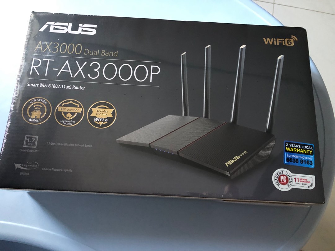 Asus RT-AX3000P AX3000 router, Computers & Tech, Parts & Accessories ...
