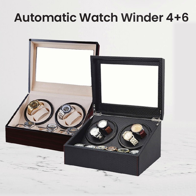 Automatic Watch Winder 4+6 Double Head Electric Motor Watch Storage ...