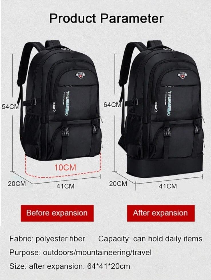 OUTDOOR Backpack(expansion), Men's Fashion, Bags, Backpacks on Carousell