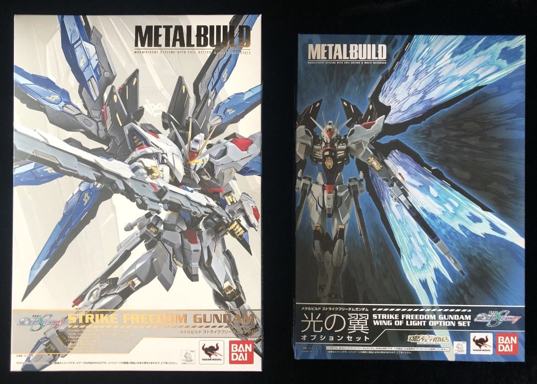 Bandai Metal Build Strike Freedom Gundam and Wing of Light Option Set ...