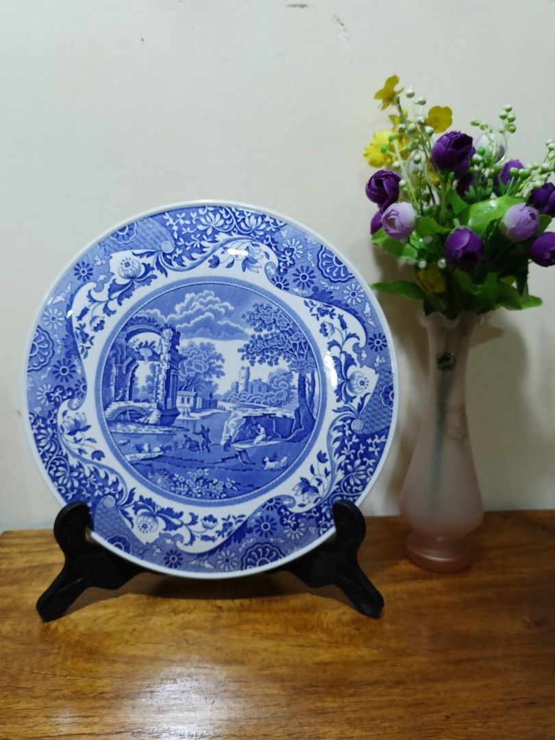 Blue and White Decorative Plate Made by Spode England, Furniture & Home ...