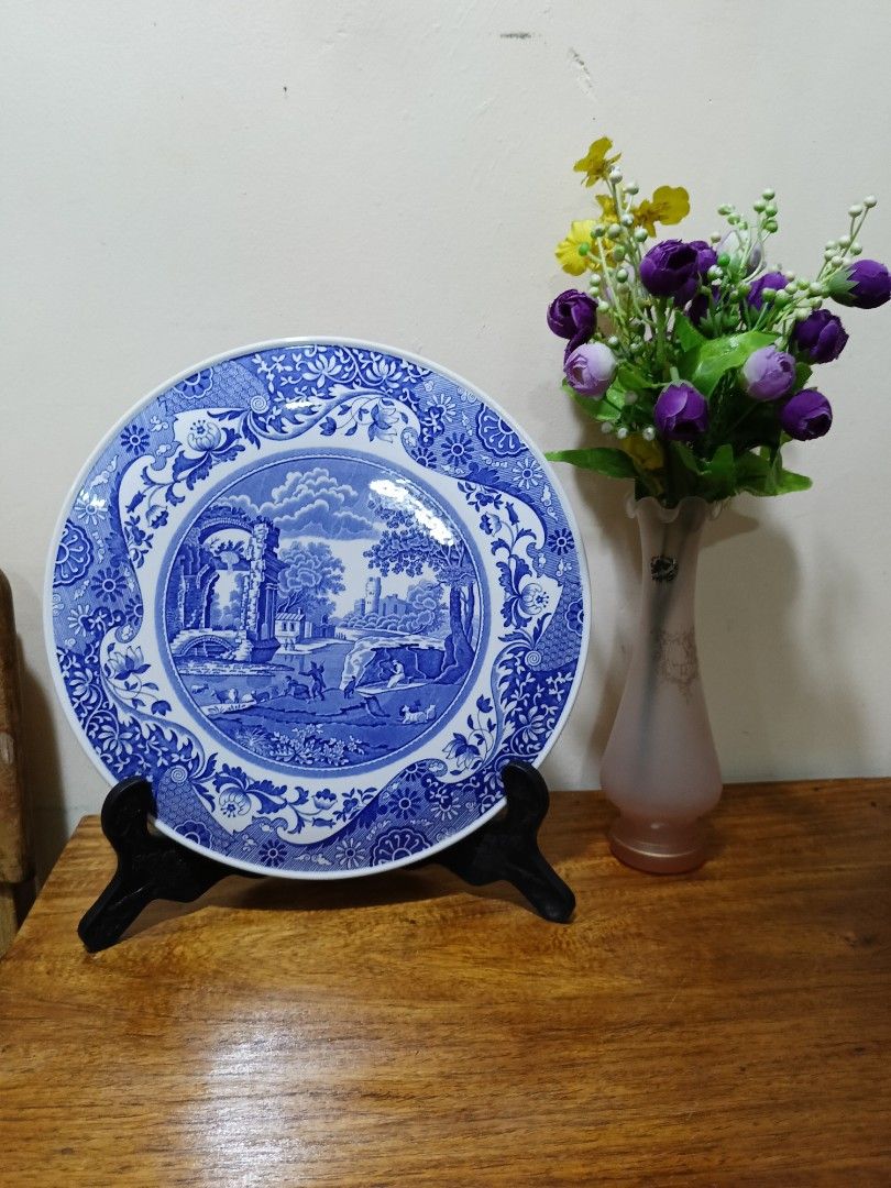 Blue and White Decorative Plate Made by Spode England, Furniture & Home ...