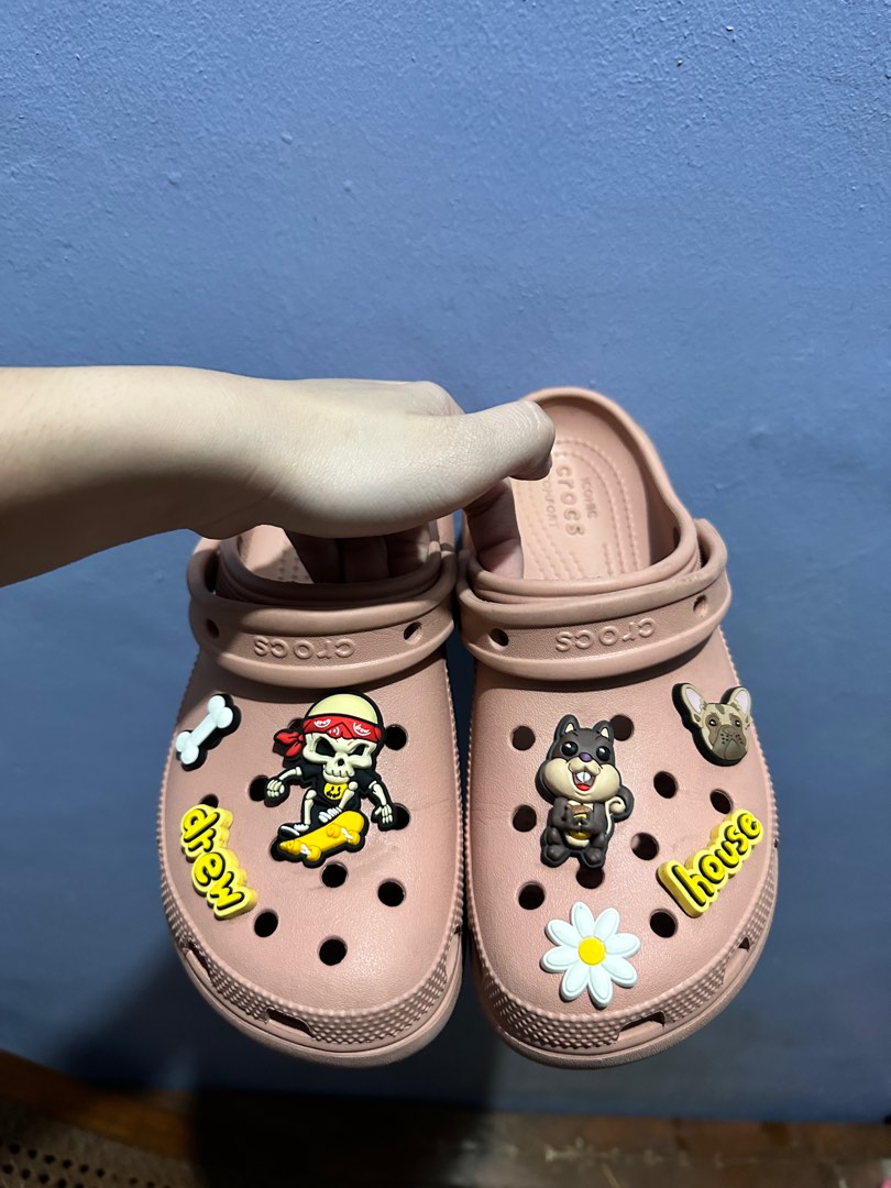 Blush Pink Crocs Platform W7, Women's Fashion, Footwear, Wedges on ...