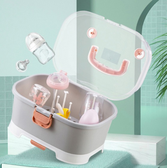 Bottle Storage Container Drying Rack With Cover, Babies & Kids, Baby ...