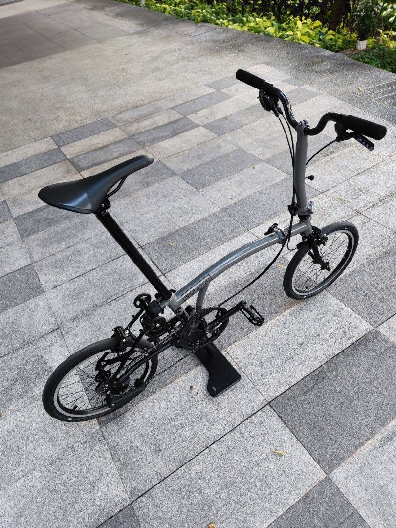 Brompton P line storm grey, Sports Equipment, Bicycles & Parts ...