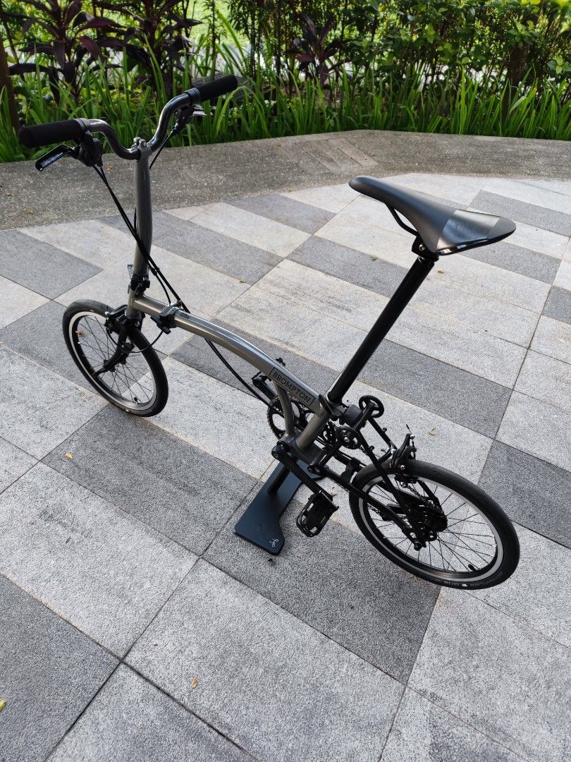 Brompton P line storm grey, Sports Equipment, Bicycles & Parts ...