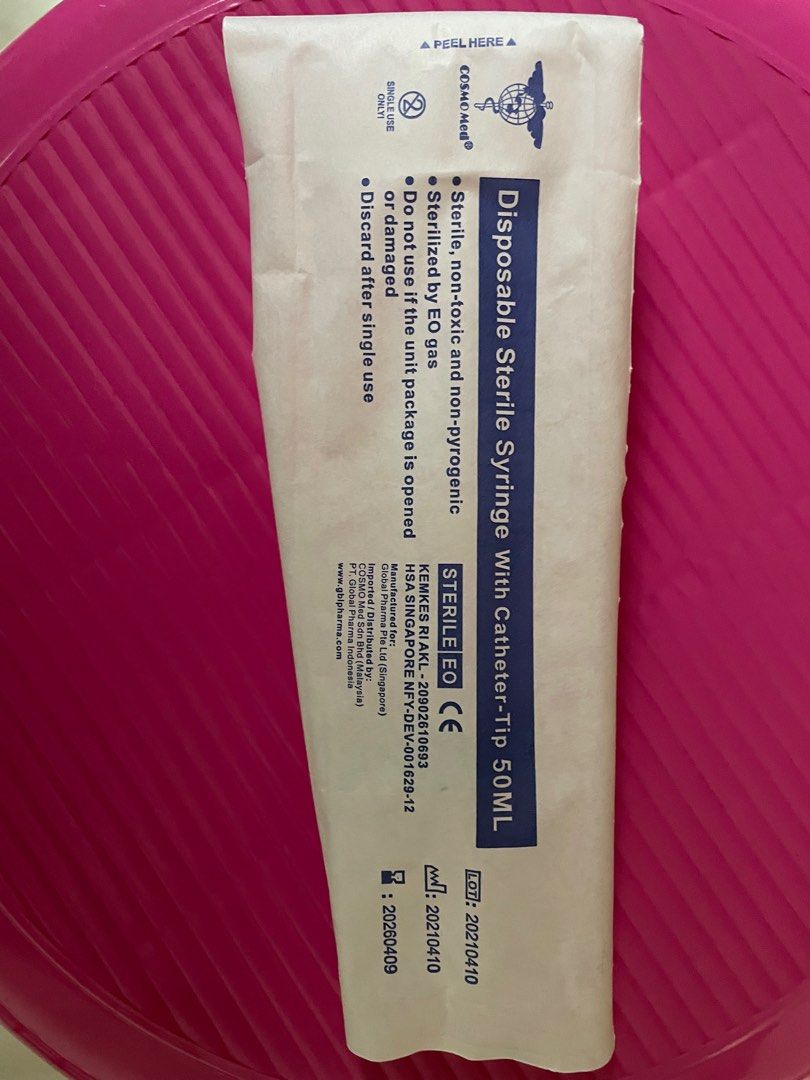 Bundle: Nasogastric (NG) tube and sterile syringes, Health & Nutrition ...