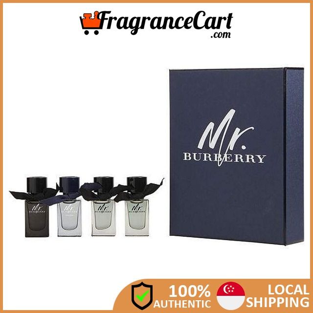 Burberry Mr. Burberry Collection 4 Pcs Miniature Gift Set for Men (5ml ...