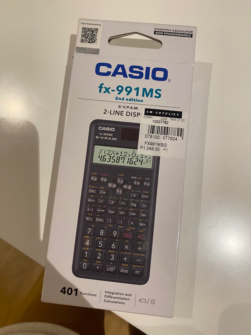 Casio fx-991MS Scientific Calculator Brand New, Hobbies & Toys ...