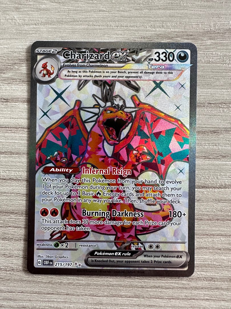 Charizard EX Obsidian Flames, Hobbies & Toys, Toys & Games on Carousell