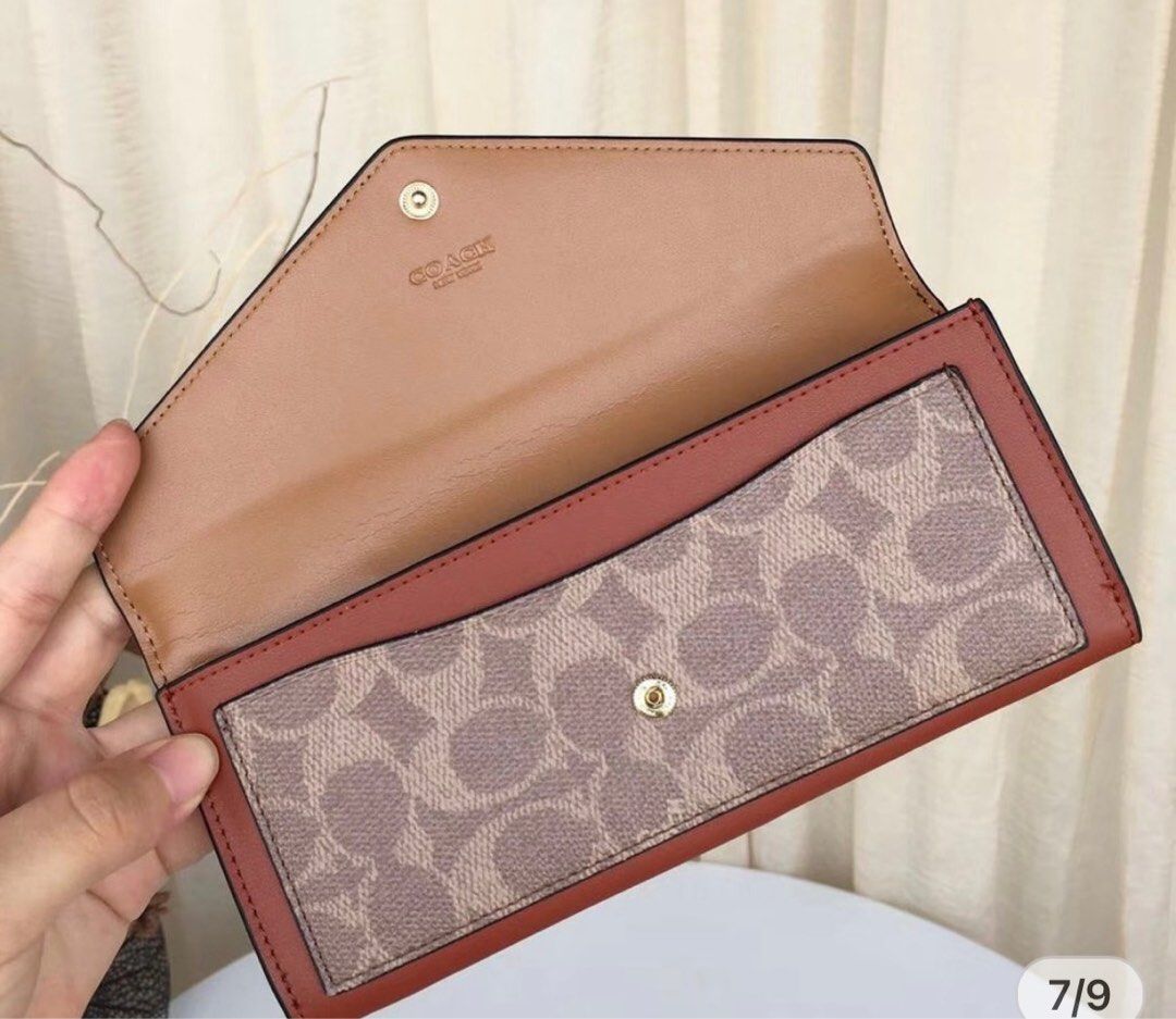 Coach Long Wallet lady long Wallet gift set brown lateat instock, Women ...