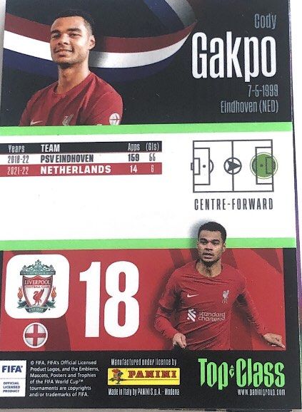 Cody Gakpo football card, Hobbies & Toys, Toys & Games on Carousell