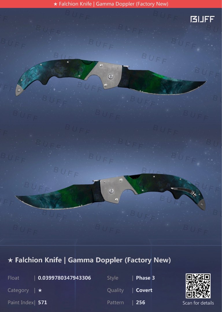 CSGO Falchion Knife Gamma Doppler Phase 3, Video Gaming, Gaming Accessories, In-Game Products on ...