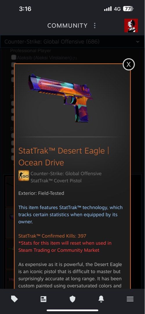CSGO SKINS (Stattrak Desert Eagle Ocean Drive), Video Gaming, Video ...