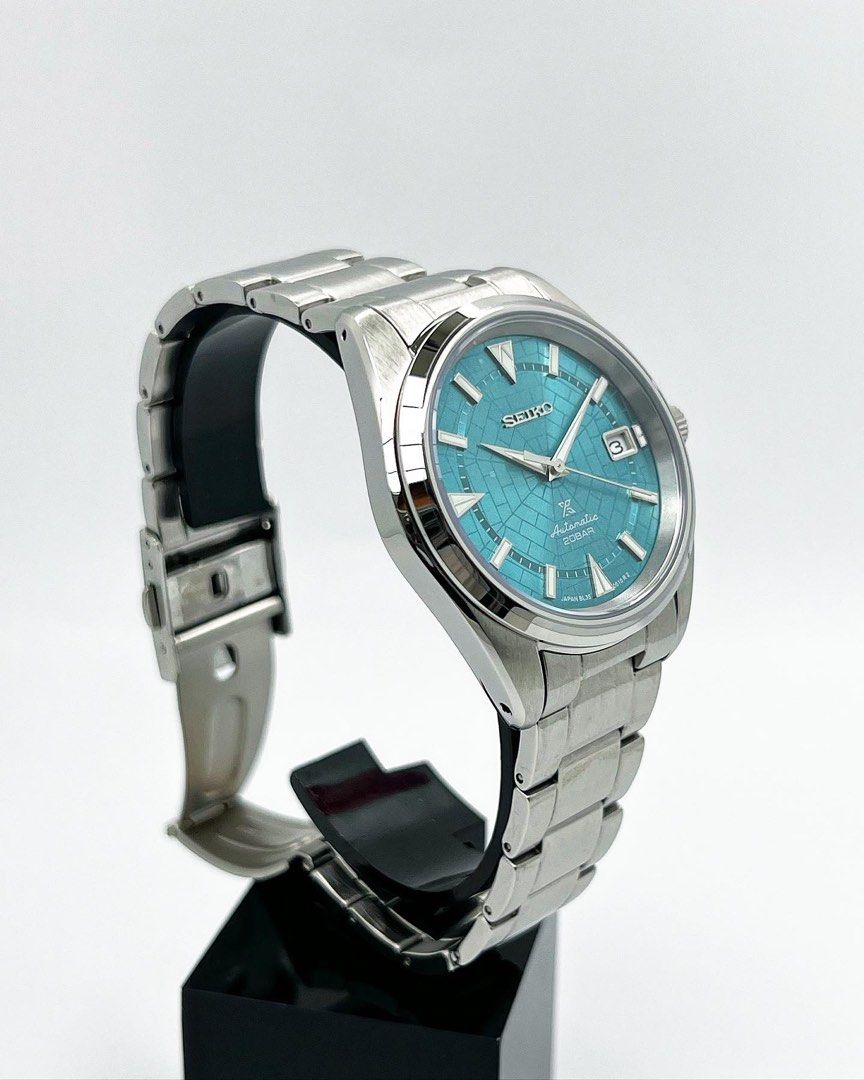 Custom Seiko Mod 39mm Turquoise Blue Ginza Alpinist Presage, Men's ...