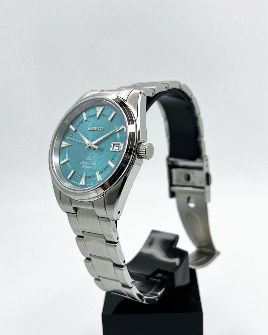 Custom Seiko Mod 39mm Turquoise Blue Ginza Alpinist Presage, Men's ...