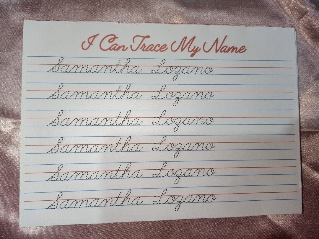 Customized Tracing Pad Cursive And Non Cursive Hobbies And Toys Stationary And Craft Stationery