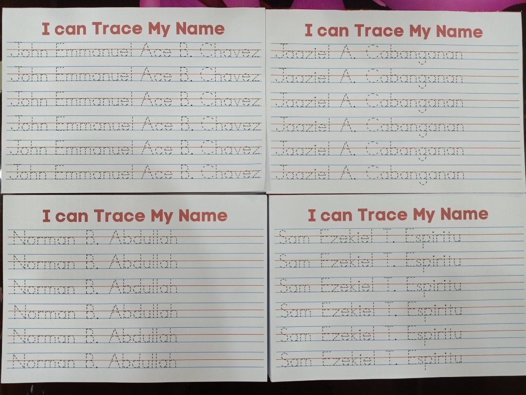 Customized Tracing Pad Cursive And Non Cursive Hobbies And Toys Stationary And Craft Stationery