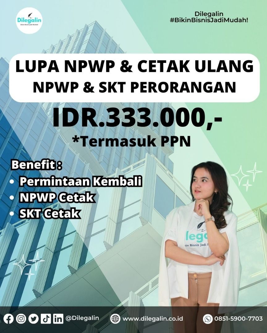 JASA PENDAFTARAN NPWP & SKT PERORANGAN, BADAN USAHA, NPWP PERUBAHAN NAMA BADAN USAHA, PERORANGAN ...