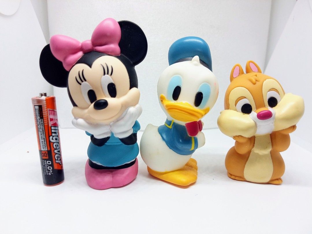 Disney Bandai Minnie Donald Dale Vinyl Figures Take all, Hobbies & Toys ...