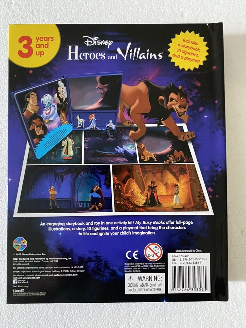 Disney Heroes and Villains My Busy Book Disney/Phidal Publishing Inc ...