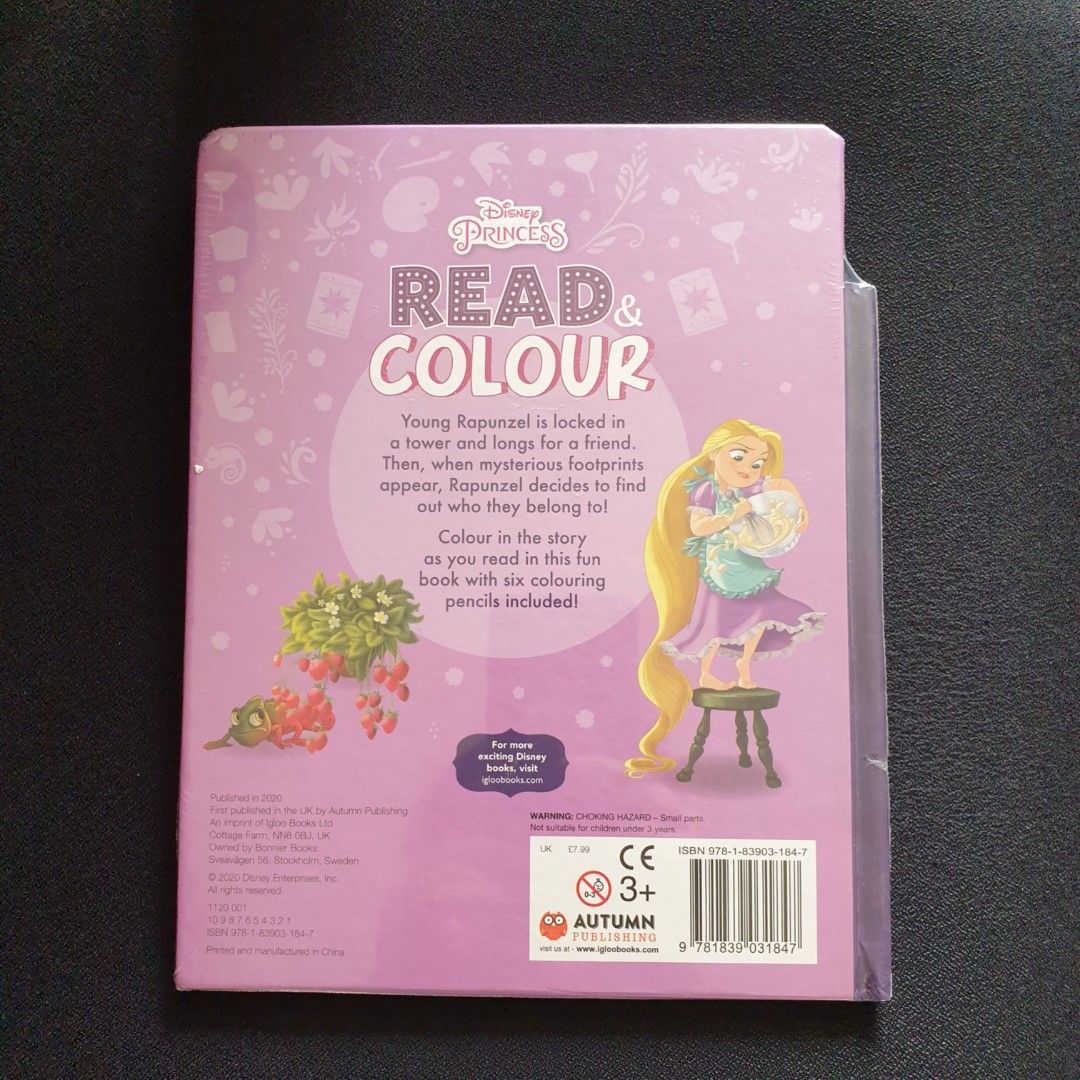 Disney Princess Rapunzel: Read & Colour, Hobbies & Toys, Books ...