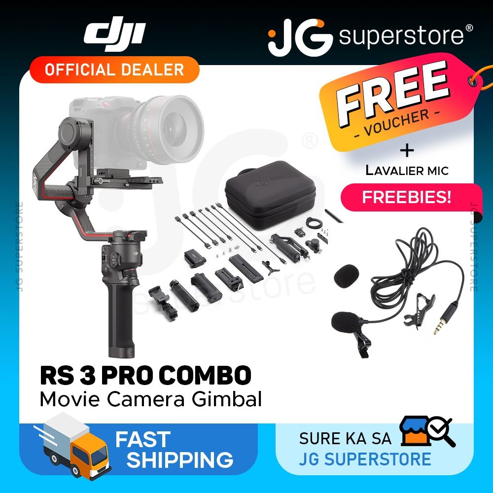 DJI Ronin RS3 Pro 3-Axis DSLR and Movie Camera Gimbal Stabilizer with ActiveTrack, Automated ...