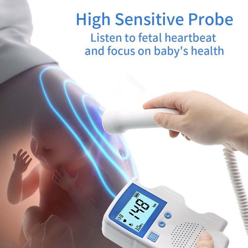 Doppler Fetal Monitor Baby Fetal Sound Heart Rate Detector Baby ...