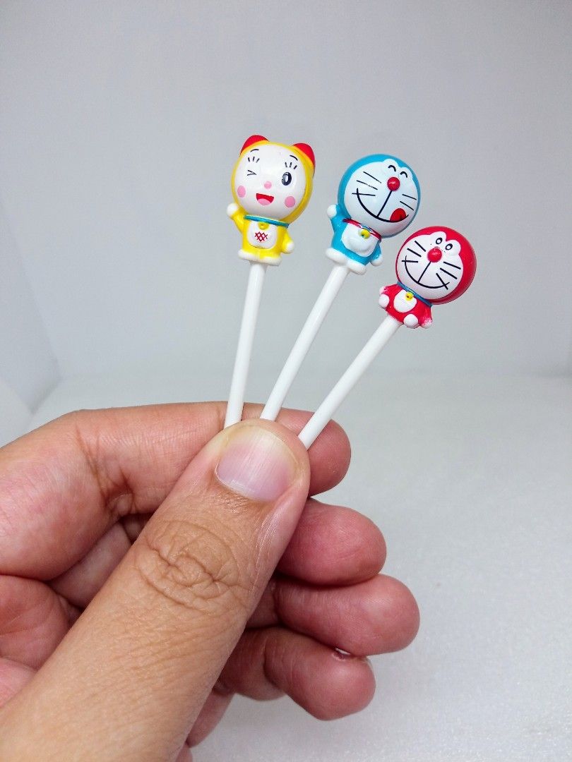 Doraemon Bento Food picks 3 pcs Set, Furniture & Home Living ...