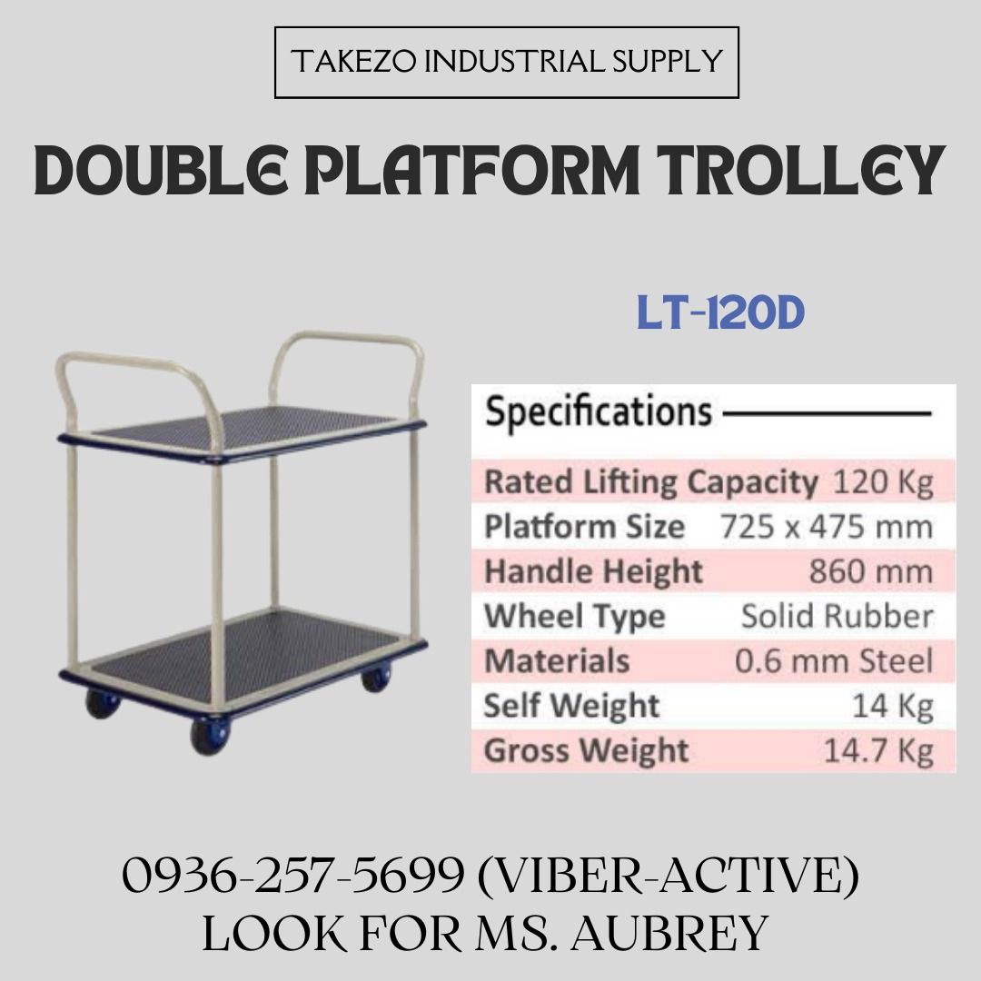 DOUBLE PLATFORM TROLLEY, Commercial & Industrial, Construction Tools ...
