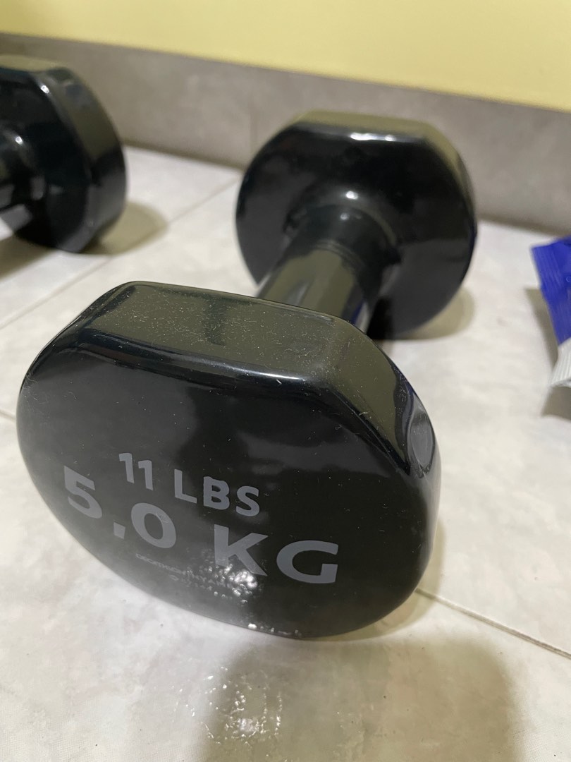 Dumbbell 5kg (in a pair), Sports Equipment, Exercise & Fitness, Weights ...