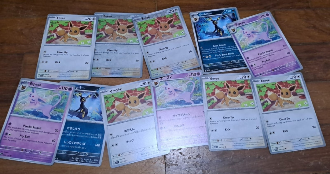 Eevee Espeon Umbreon OBF Obsidian Flames Pokemon Cards, Hobbies & Toys ...