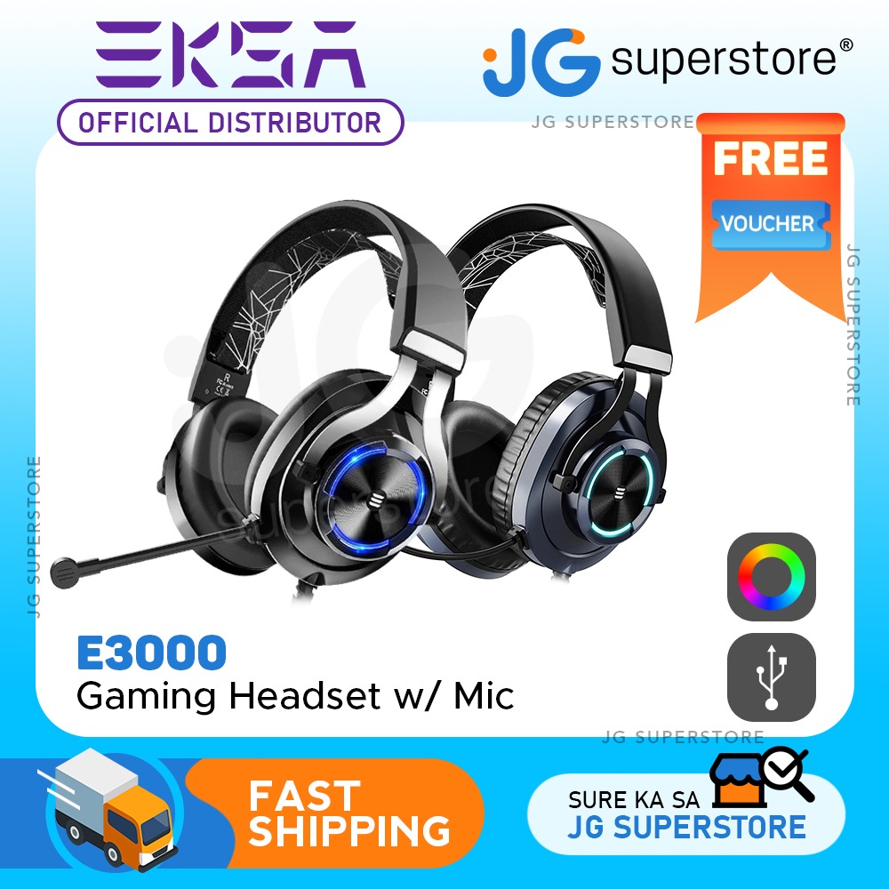 EKSA E3000 Stereo Gaming Headset Over Ear Wired Gamer Headphone 3.5mm ...