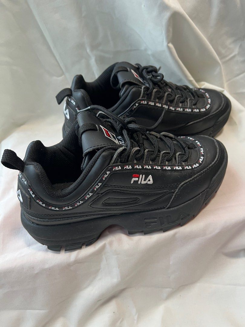Fila Black Raptor Shoes, Women's Fashion, Footwear, Sneakers on Carousell