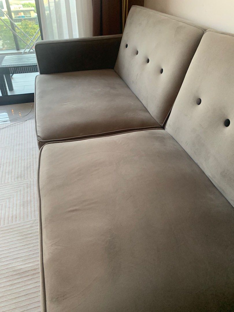 Filibert 3 Seater Sofa Bed (Dark Grey), Furniture & Home Living ...