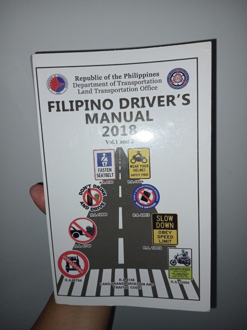Filipino Driver's Manual 2018 Vol. 1 & 2, Hobbies & Toys, Books ...