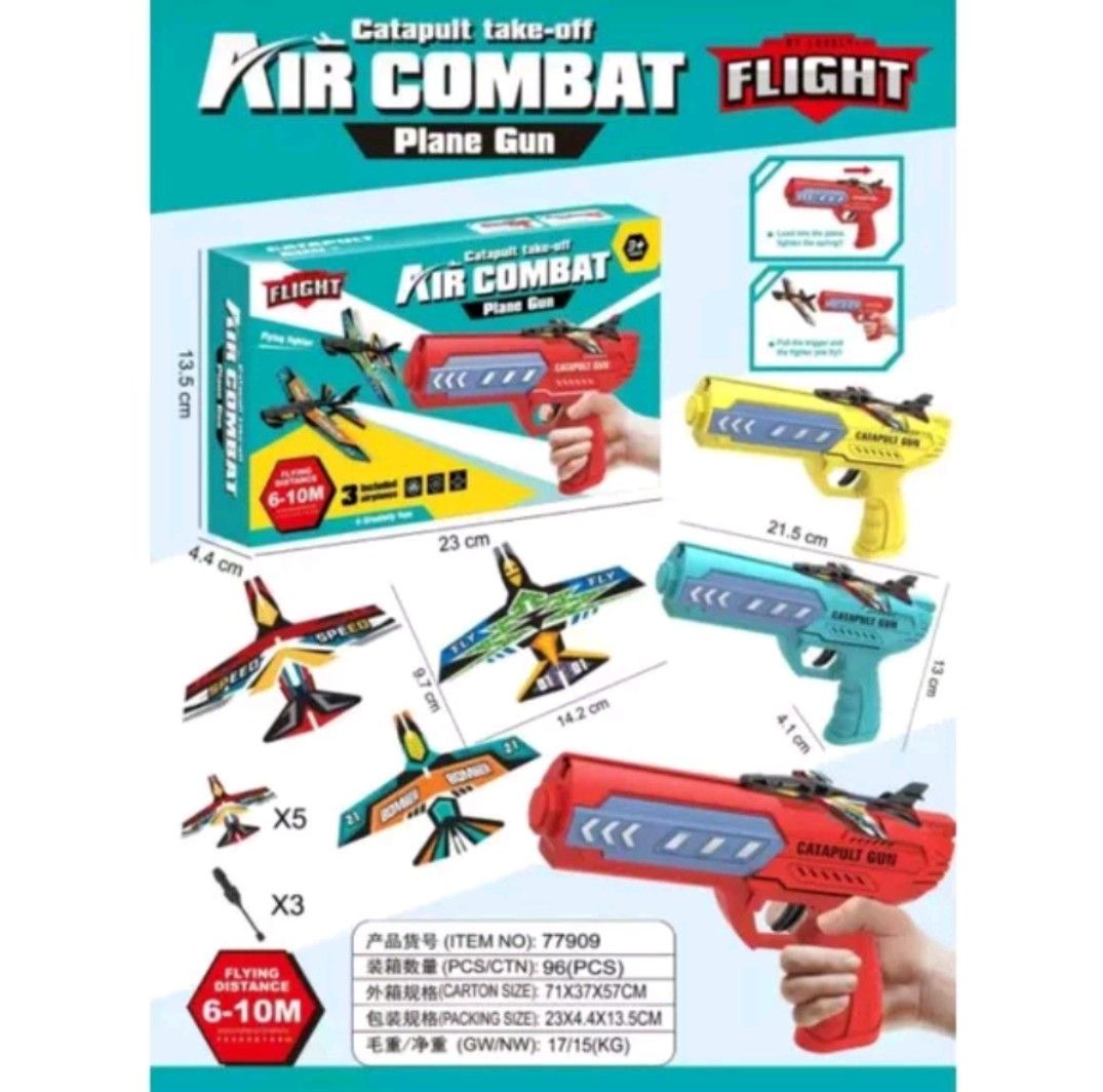 Foam Airplane Toy Launcher Gun For Kids, Hobbies & Toys, Toys & Games ...