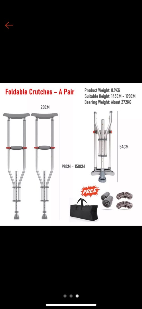 Foldable clutches, Health & Nutrition, Assistive & Rehabilatory Aids ...