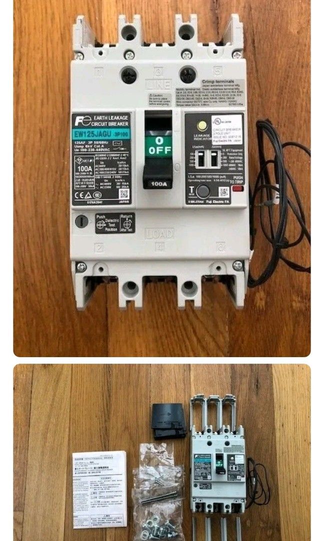 Fuji Electric EW125JAGU-3P100 Earth Leakage Circuit Breaker, TV & Home ...