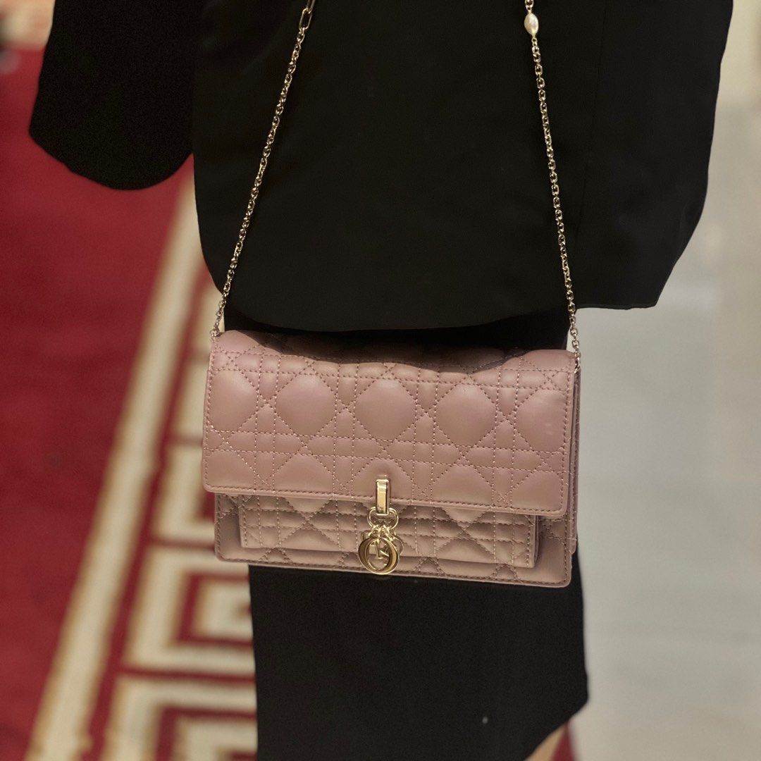 *FULL SET* Christian Dior Miss Dior Chain Pouch/Wallet on Chain in ...