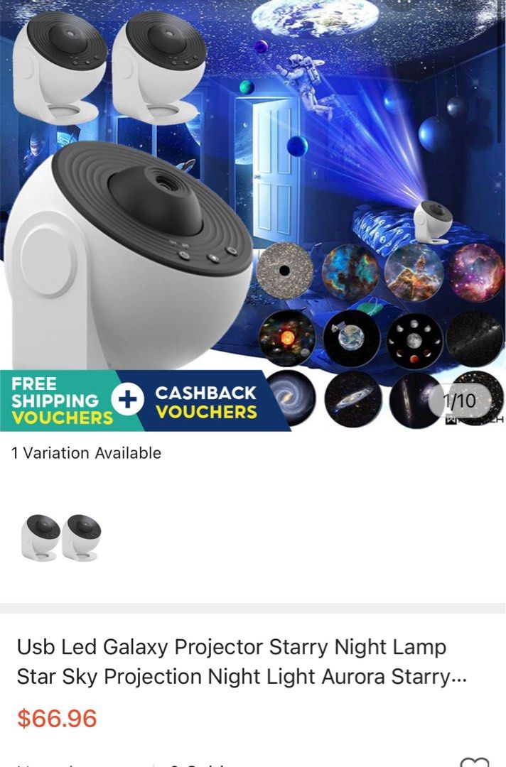 Galaxy Projector with 12 Film Disks, TV & Home Appliances, TV ...