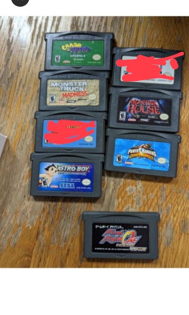 Gameboy Cartridges advance Nintendo final fight one Japan power ranger ...