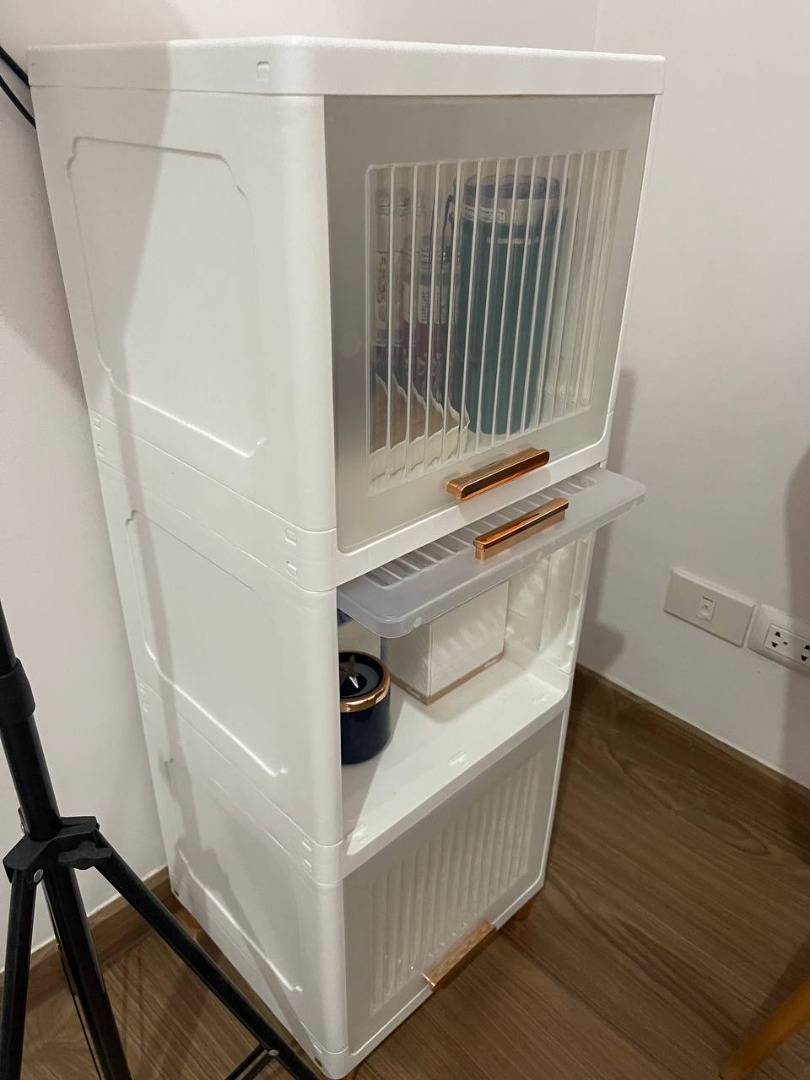 GEEGO White 3 Layer Cabinet Drawer Storage Cabinet [[with box ...