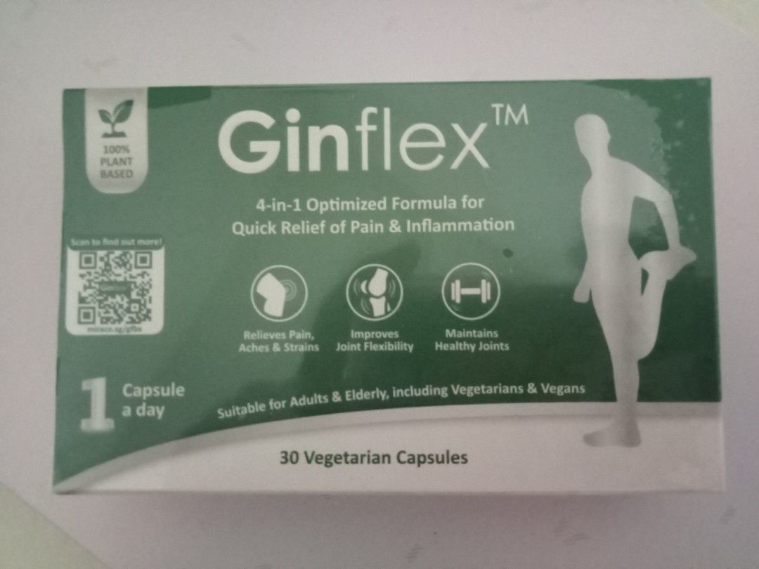 Ginflex Vegetable Capsules 30s, Health & Nutrition, Health Supplements ...
